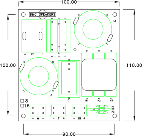 B&C FB-464 is a 2 way crossover for the DCX464 and DCX462 coaxial ...